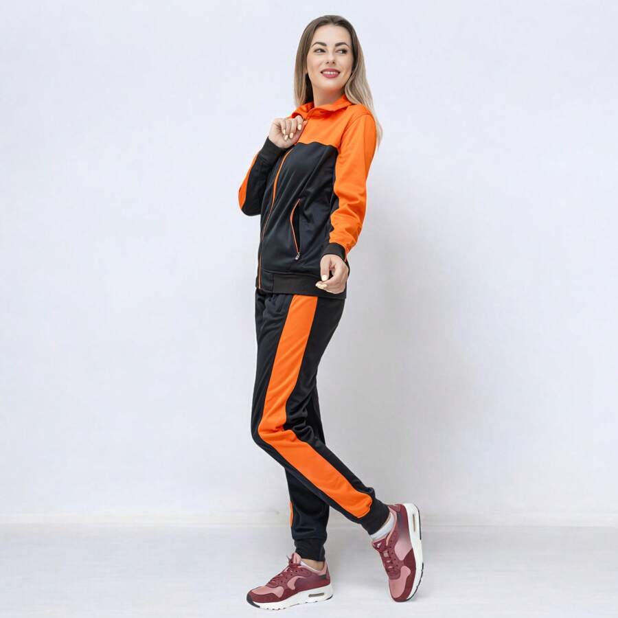 Women's 2-Piece Tracksuit Fashionary Full Track Jacket & Jogger Track ...