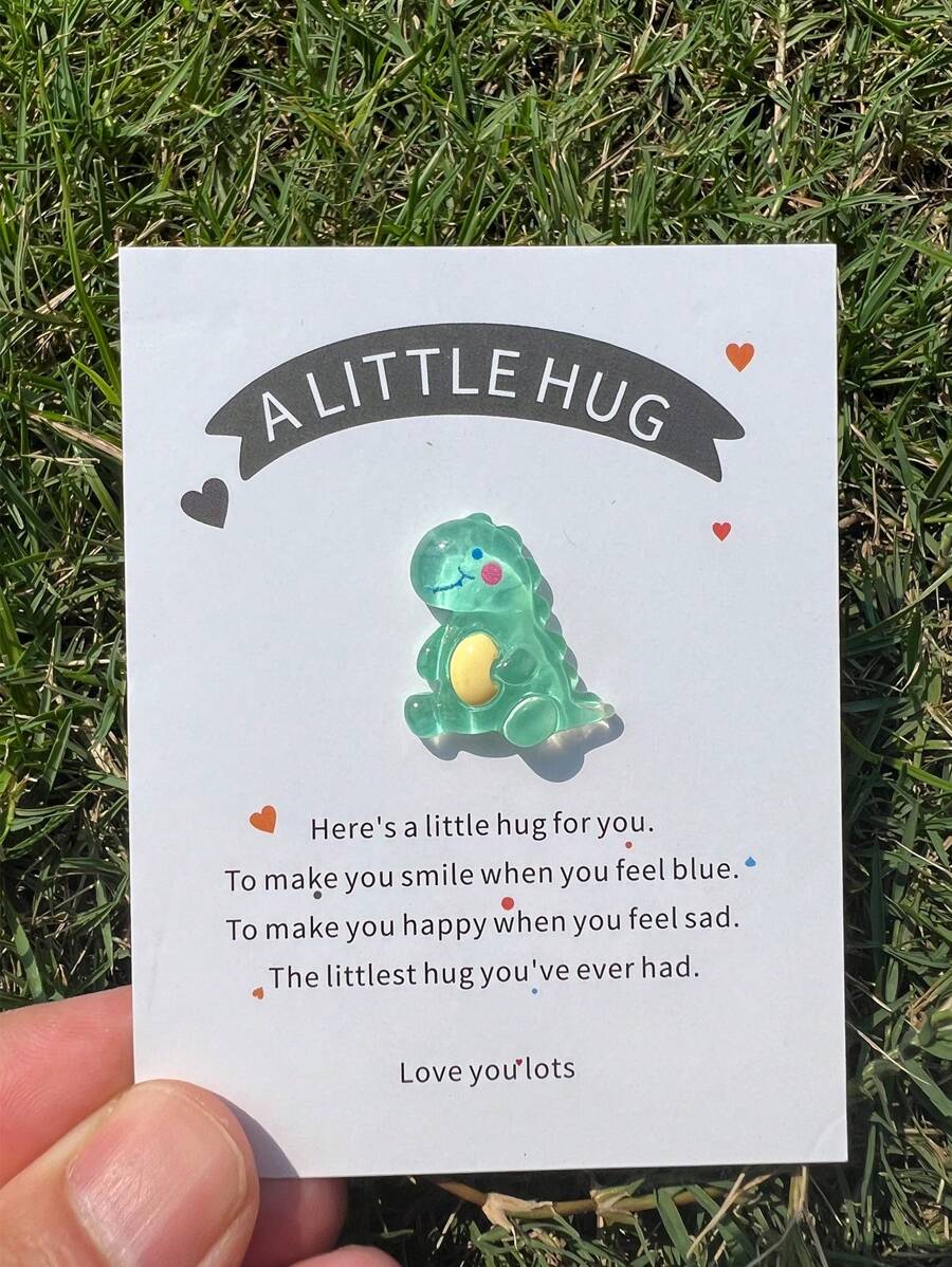 1pc Adorable Dinosaur Hugging Card, Pocket Hug Appreciation ...
