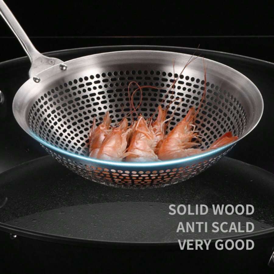304 Stainless Steel Colander, Thick Frying Strainer, Soup Ladle, Extra ...