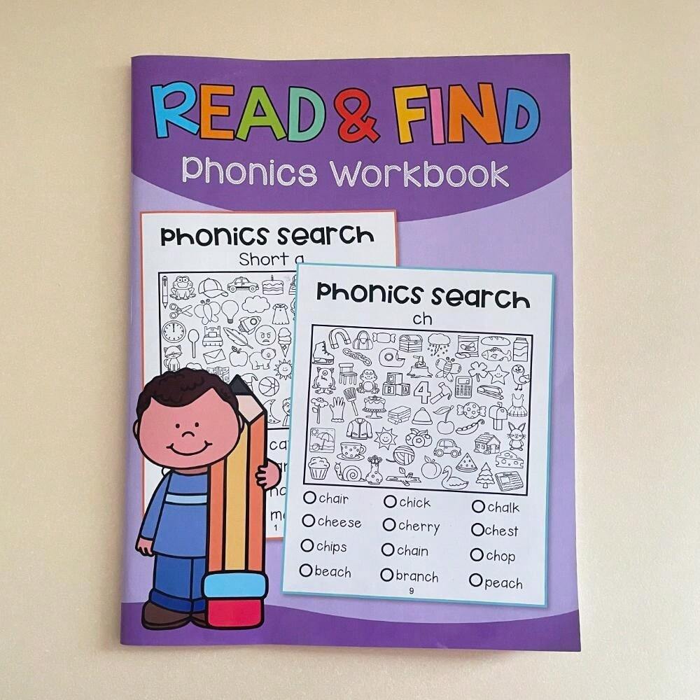 43 Pages CVC Words Phonics Workbook Read And Find Phonics Search ...