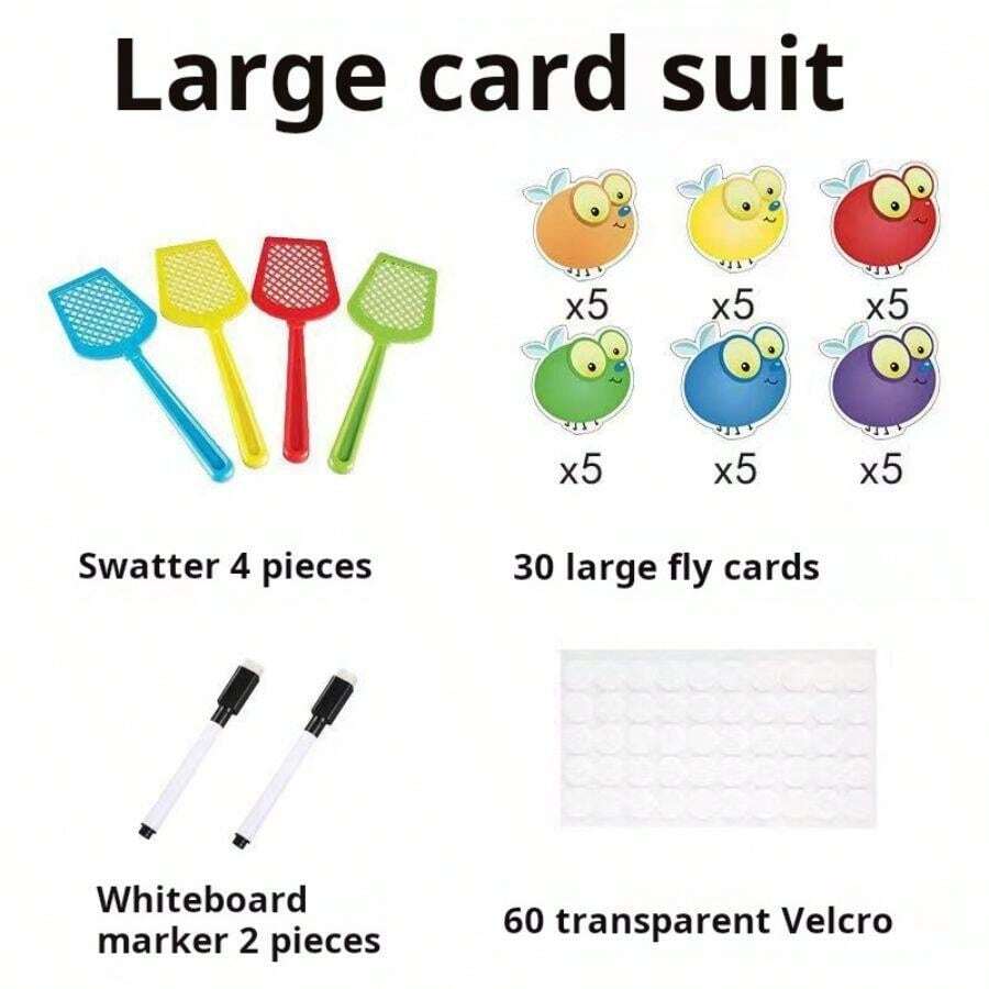 Jeu de tapette à mouches Carte effaçable vierge Mots à haute fréquence ...