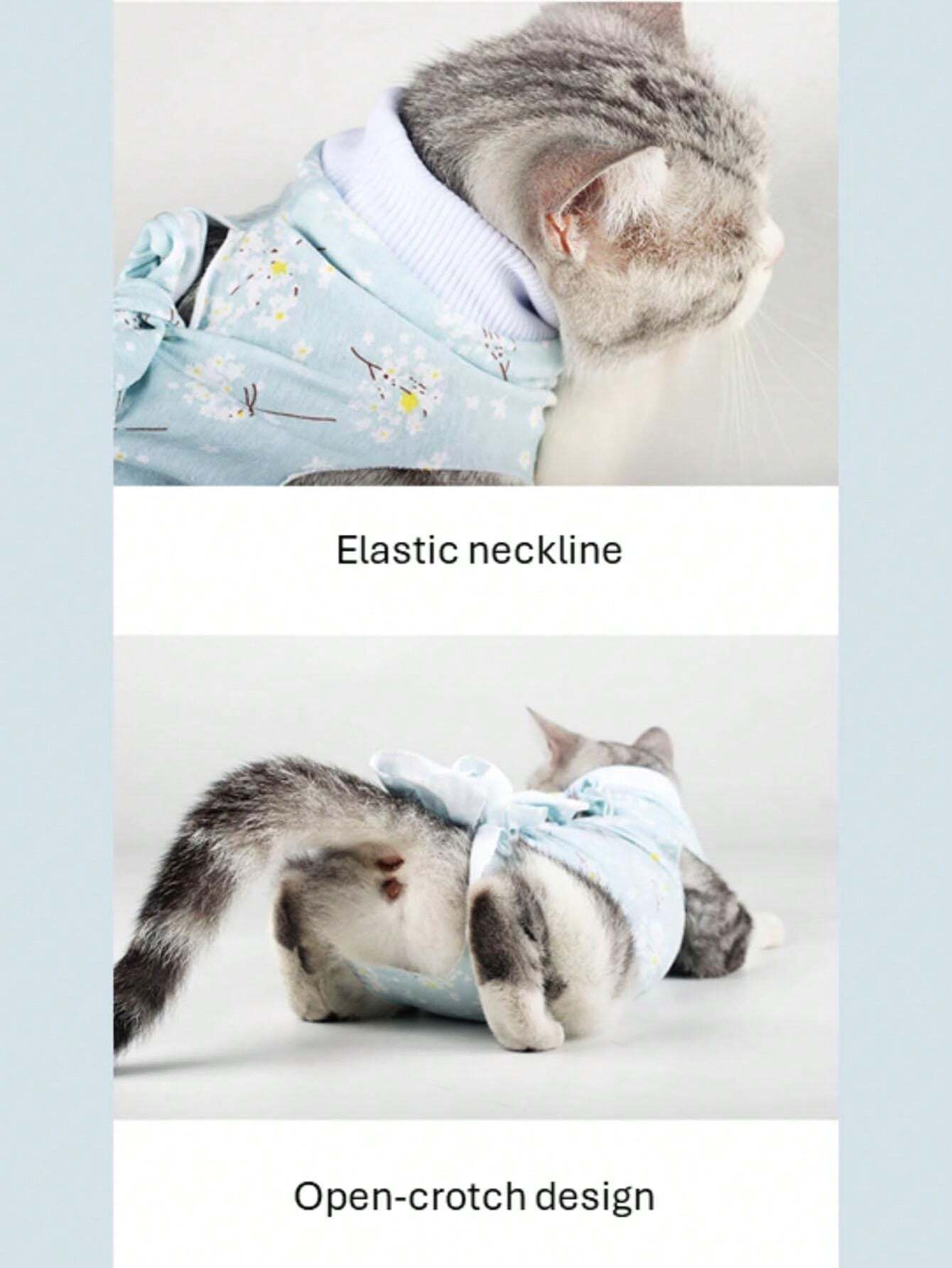Cat Recovery Suit Clothes Professional Protection Neutering Suit, Pet ...