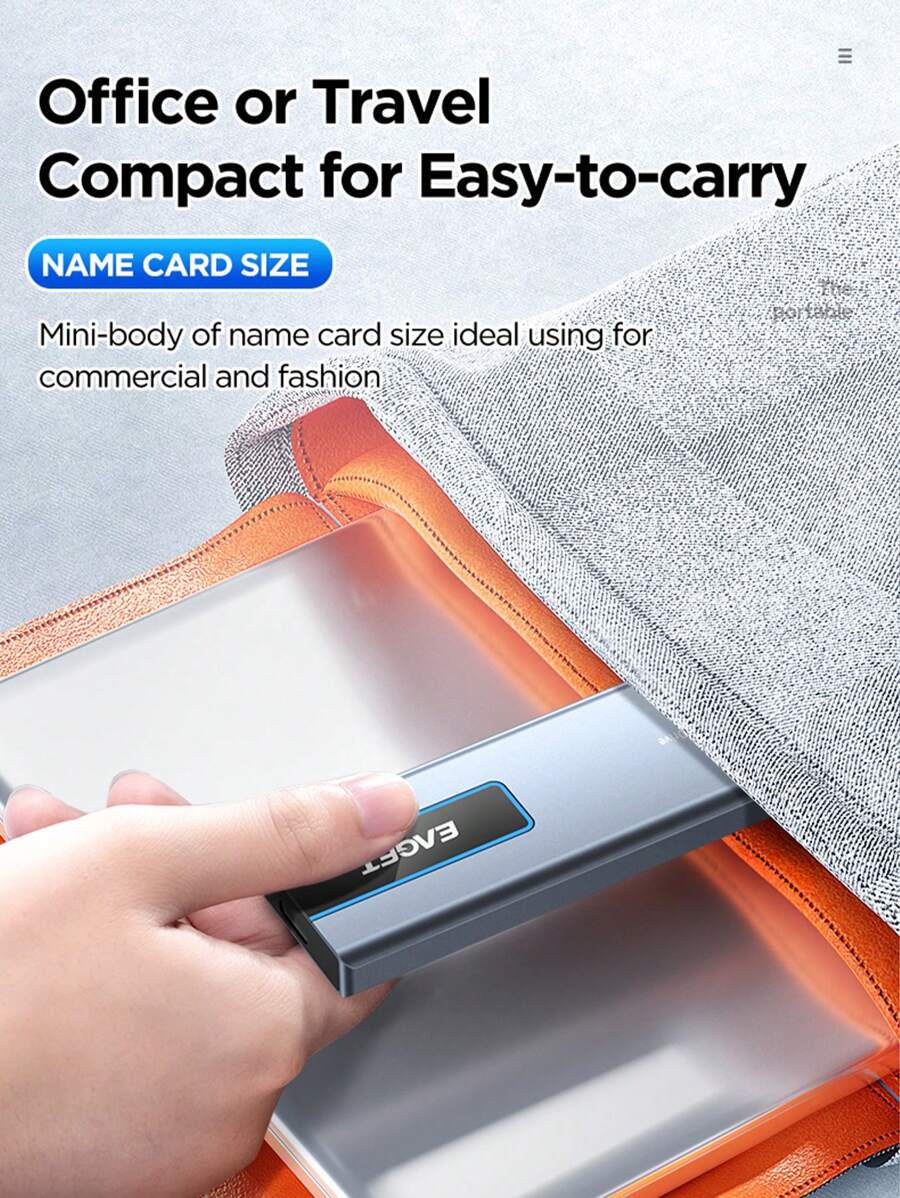 1TB External Portable SSD - Up To 560MB/S Type-C 3.2 Mini Portbale ...