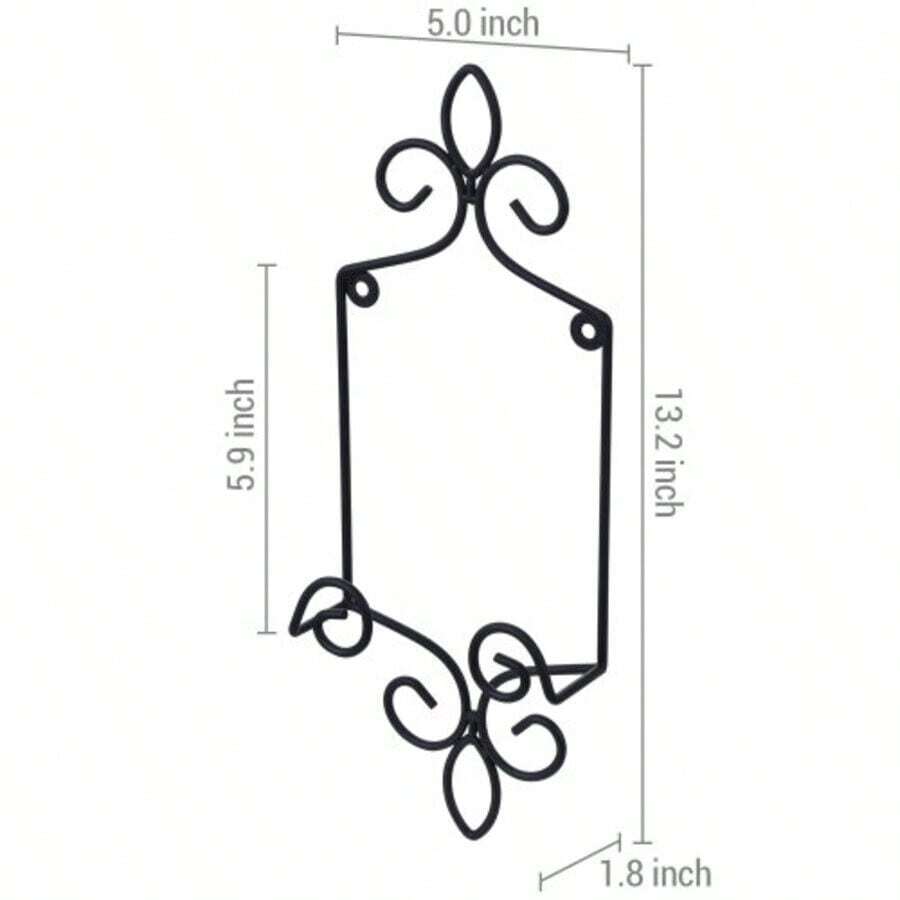 Small Wall Mounted Plate Display Rack Holds 5.5 To 8 Inch Plates, Metal ...