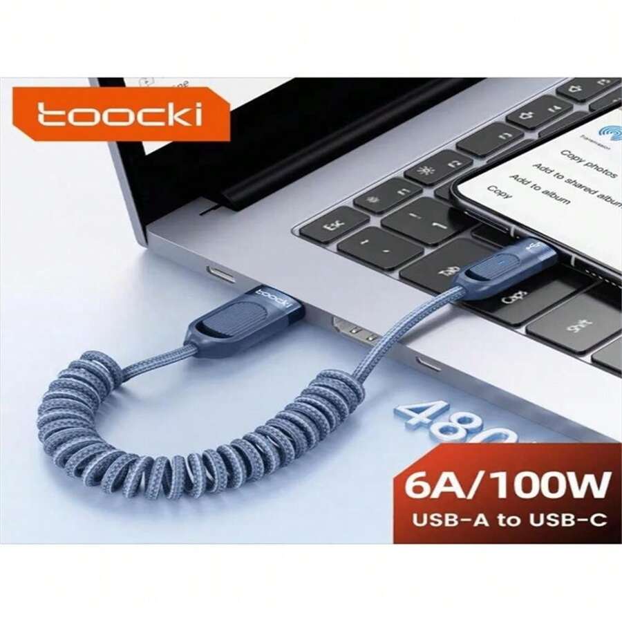 Toocki Câble de charge rapide rétractable à ressort de 1,8 m de Toocki ...