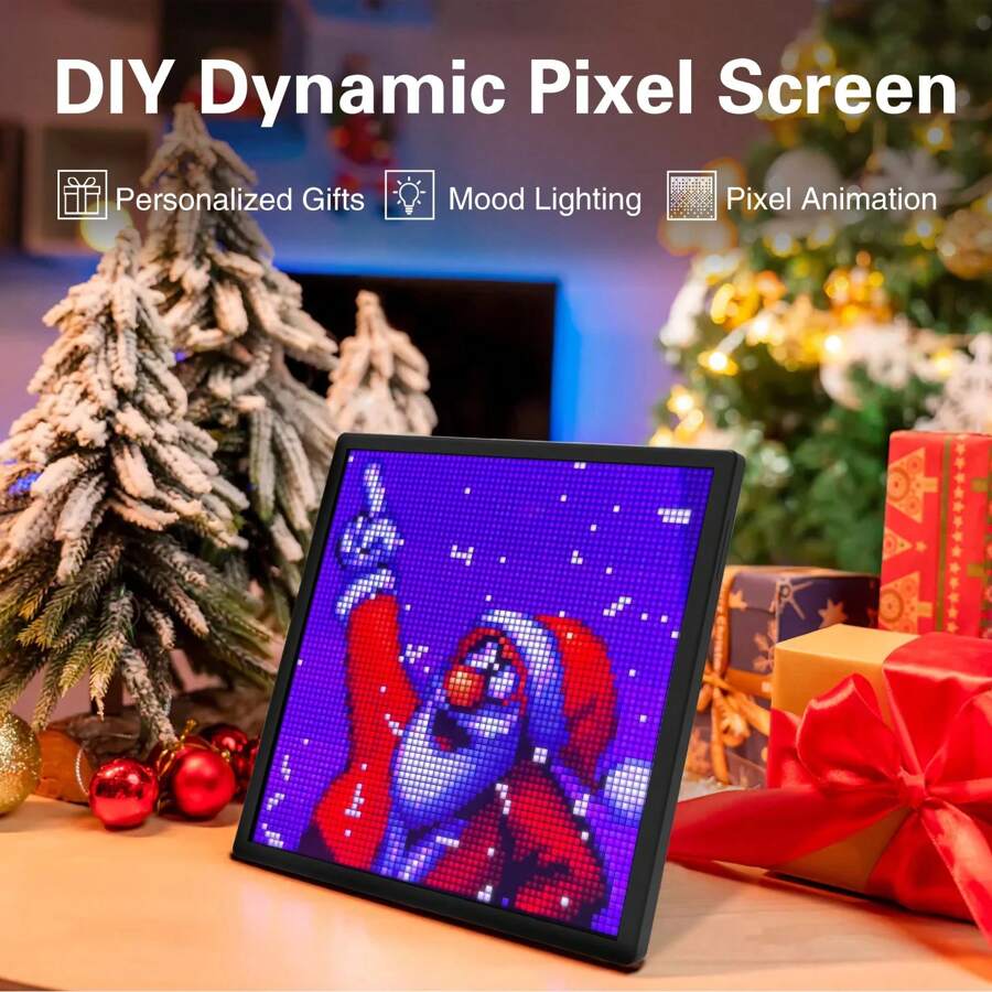 Smart LED Pixel Display Frame - Smart Digital Art Frame Night Lights ...
