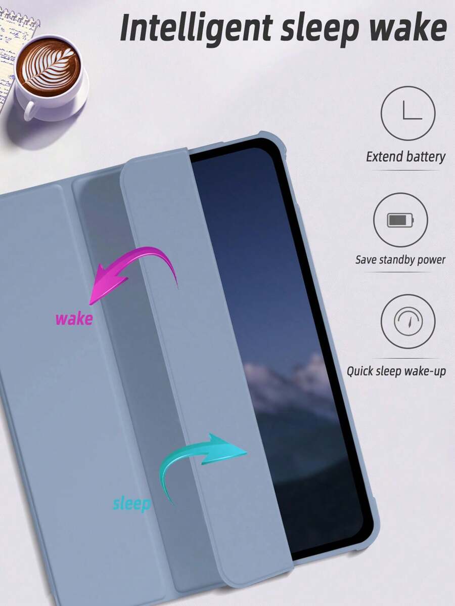 Solid Color Stylus Slot Protective Case Compatible With IPad Mini4 ...