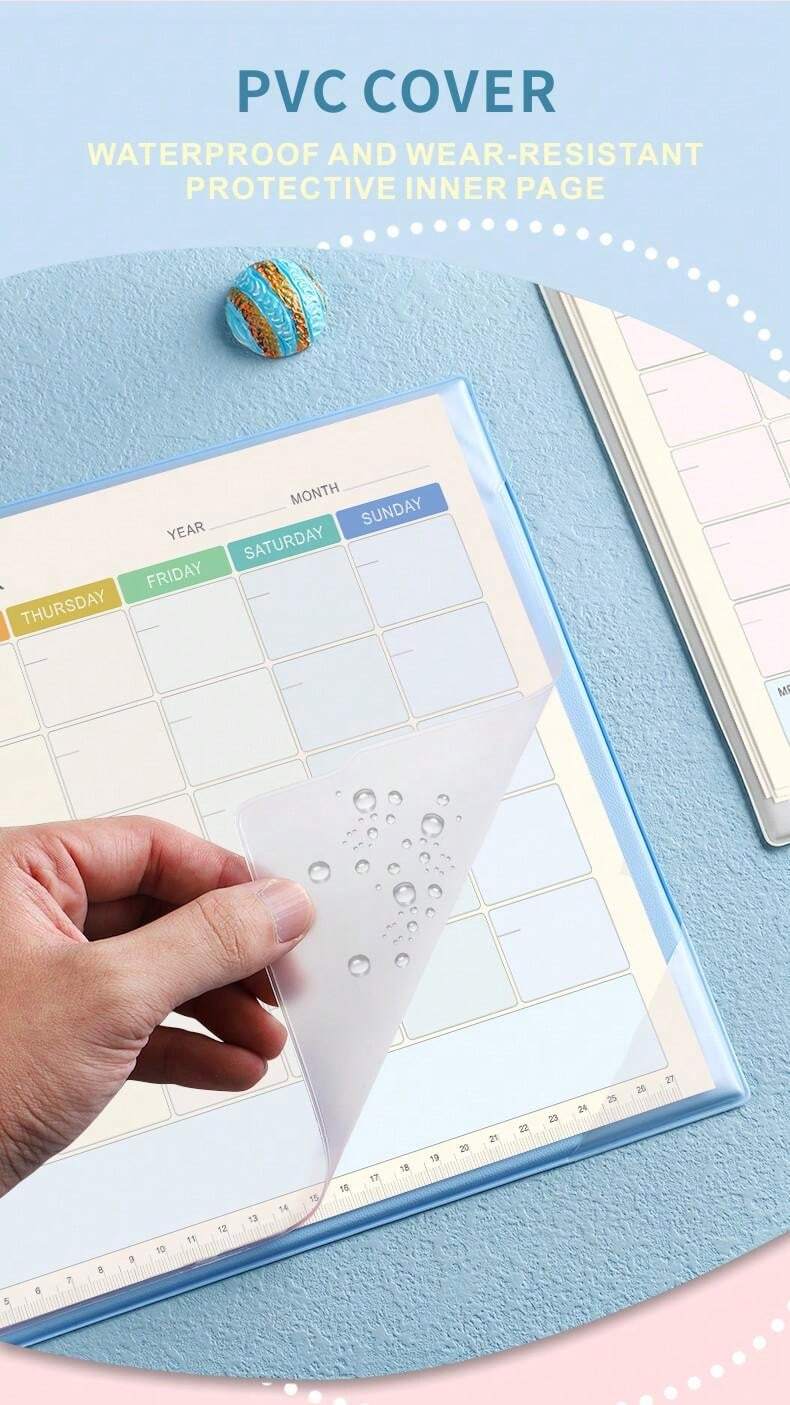 English Version A4 Monthly Schedule, Self Filled Date, Schedule, Desk ...