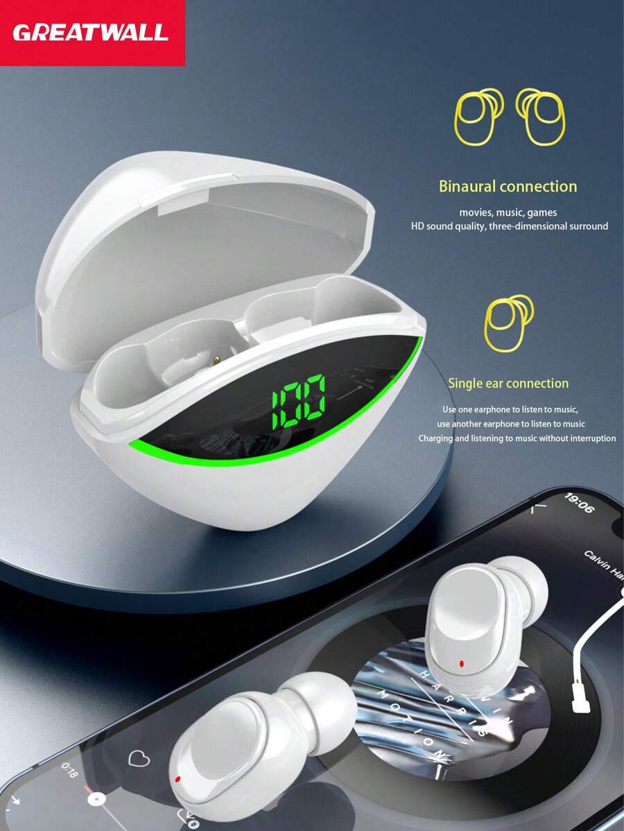 GREATWALL Y-ONE TWS Wireless Bluetooth Headphones In-Ear Touch Control ...