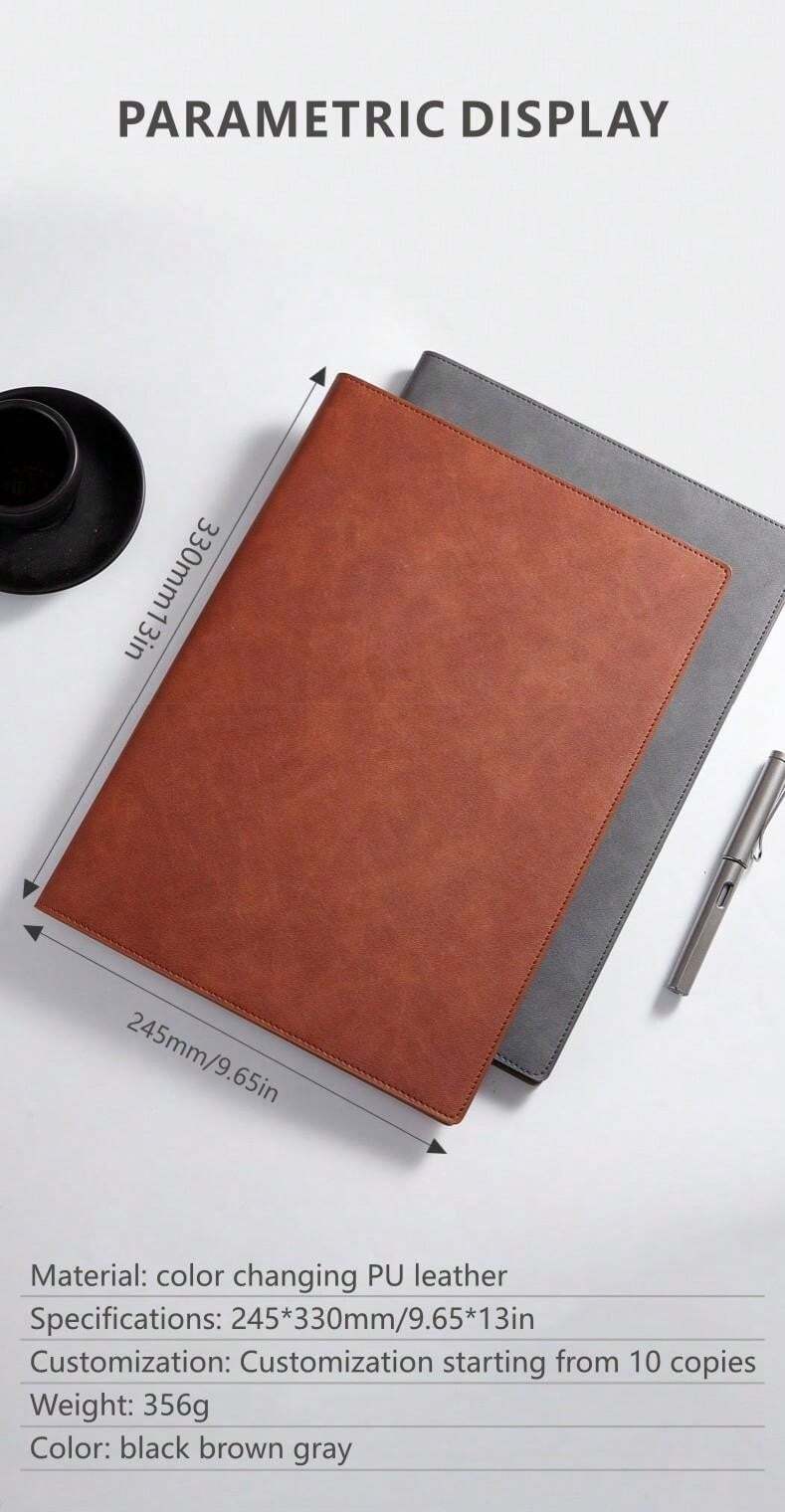 A4 Folder For Office Receipts, Storage Of Business Leather Official ...
