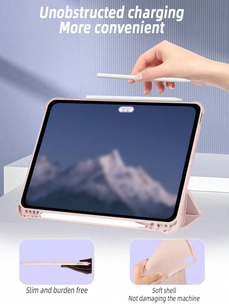 Funda protectora de un solo color con ranura para lápiz stylus compatible con iPad Mini4/Mini5 ...