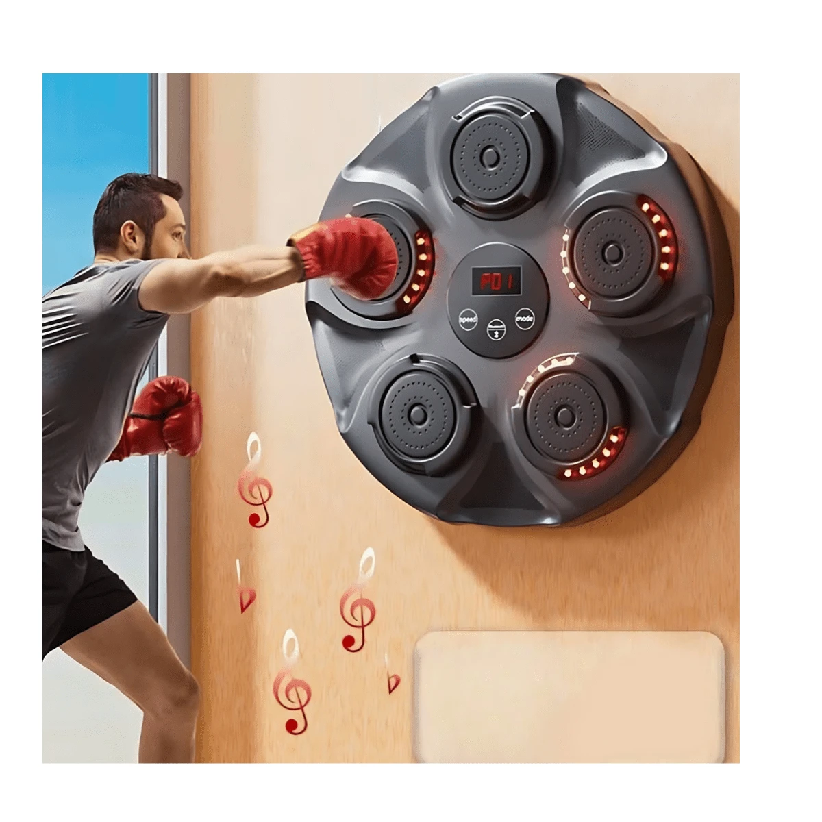 Rechargeable Bluetooth Wall-Mounted Musical Boxing Machine For Adult ...