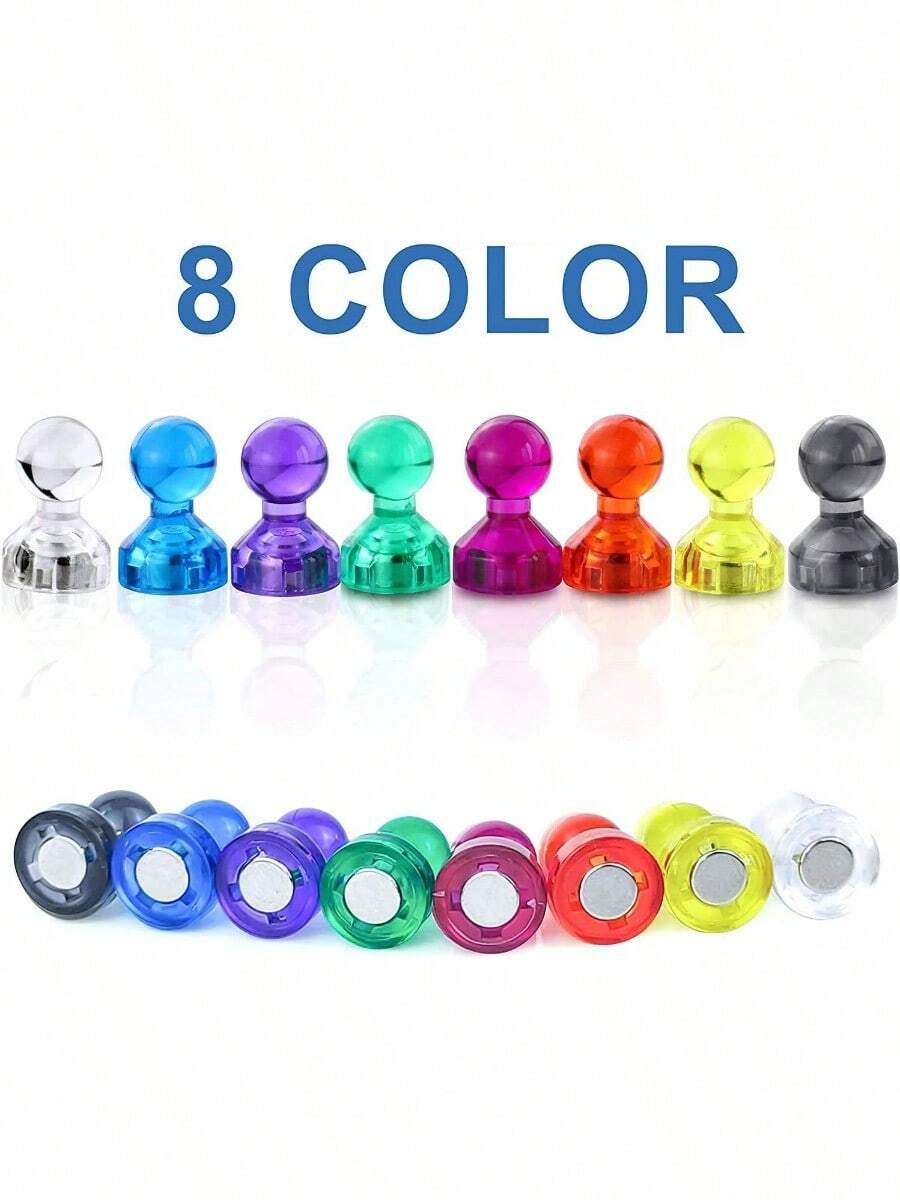 Push Pin Magnets, 40 Pack 8 Colors Refrigerator Magnets, Colorful And ...