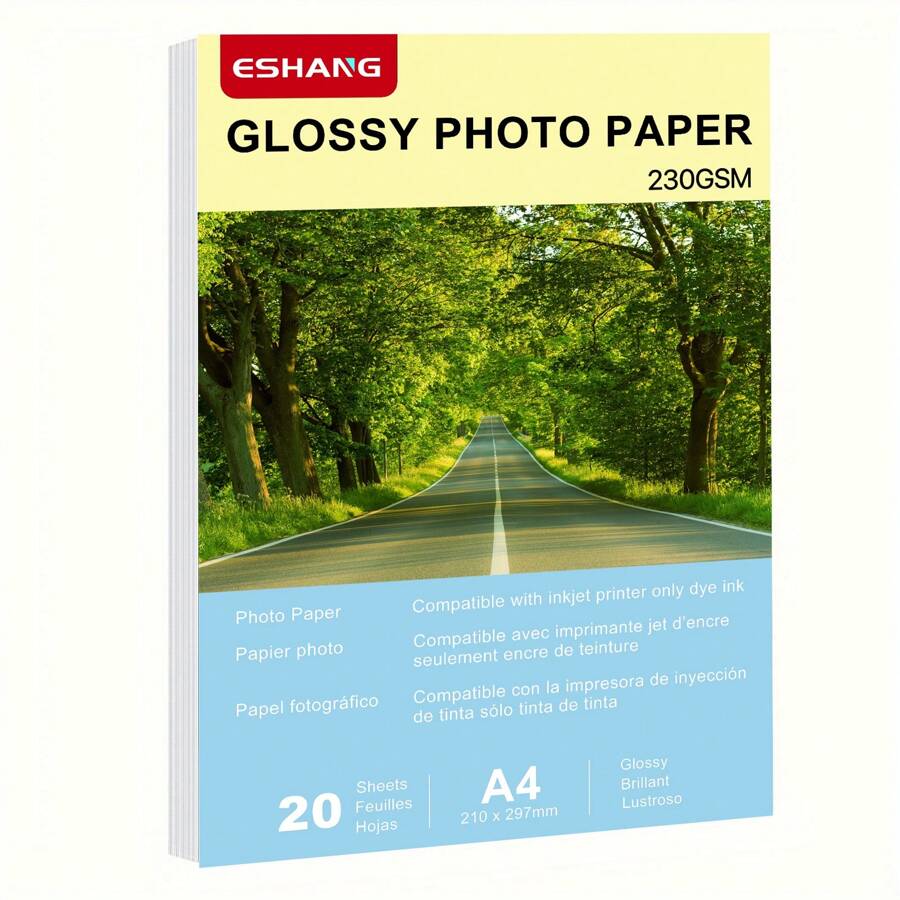 A4 Size 230G 20 Sheets Glossy Inkjet Paper 8.3x11.7 Inches Record The ...