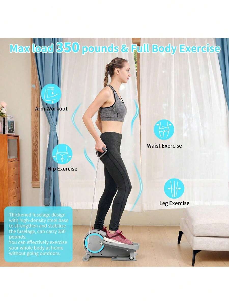 Under Desk Elliptical, Magnetic Portable Ellipse Leg Exerciser, Stair ...