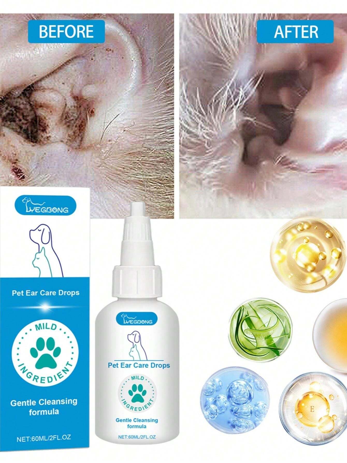 1 goutte pour l'entretien des oreilles d'animaux de compagnie pour ...