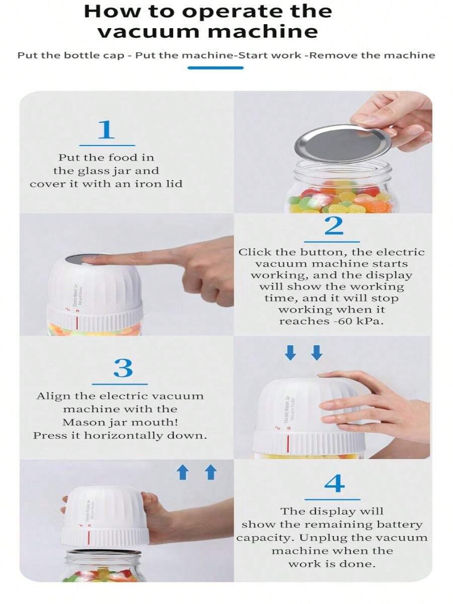 Electric-Mason-Jar-Vacuum-Sealer,Jar Vacuum Sealer For Canning Jars ...