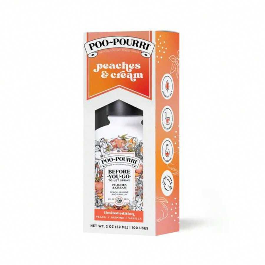 Poo-Pourri Before-You-Go Toilet Spray, Peaches & Cream, 2 Fl Oz Perfume ...
