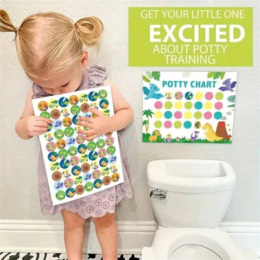 Dinosaur & Farm Potty Training Chart Stickers - Potty Chart, Potty ...