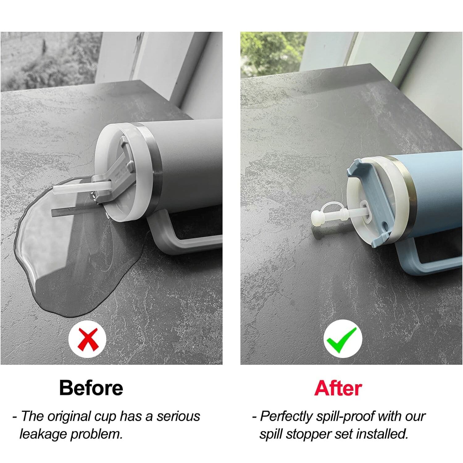 6pcs Anti-Spill Straw Lid Kit, Includes Straw Caps, Leak Stopper, And ...