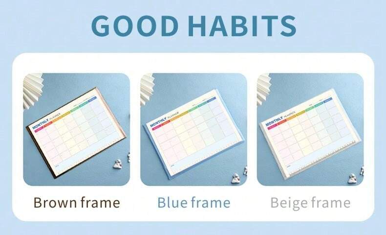 English Version A4 Monthly Schedule, Self Filled Date, Schedule, Desk ...