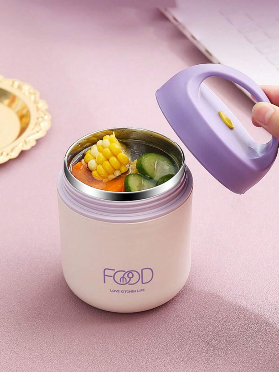 1pc Small Stainless Steel Thermal Insulated Bottle, Lunch Box, Soup ...