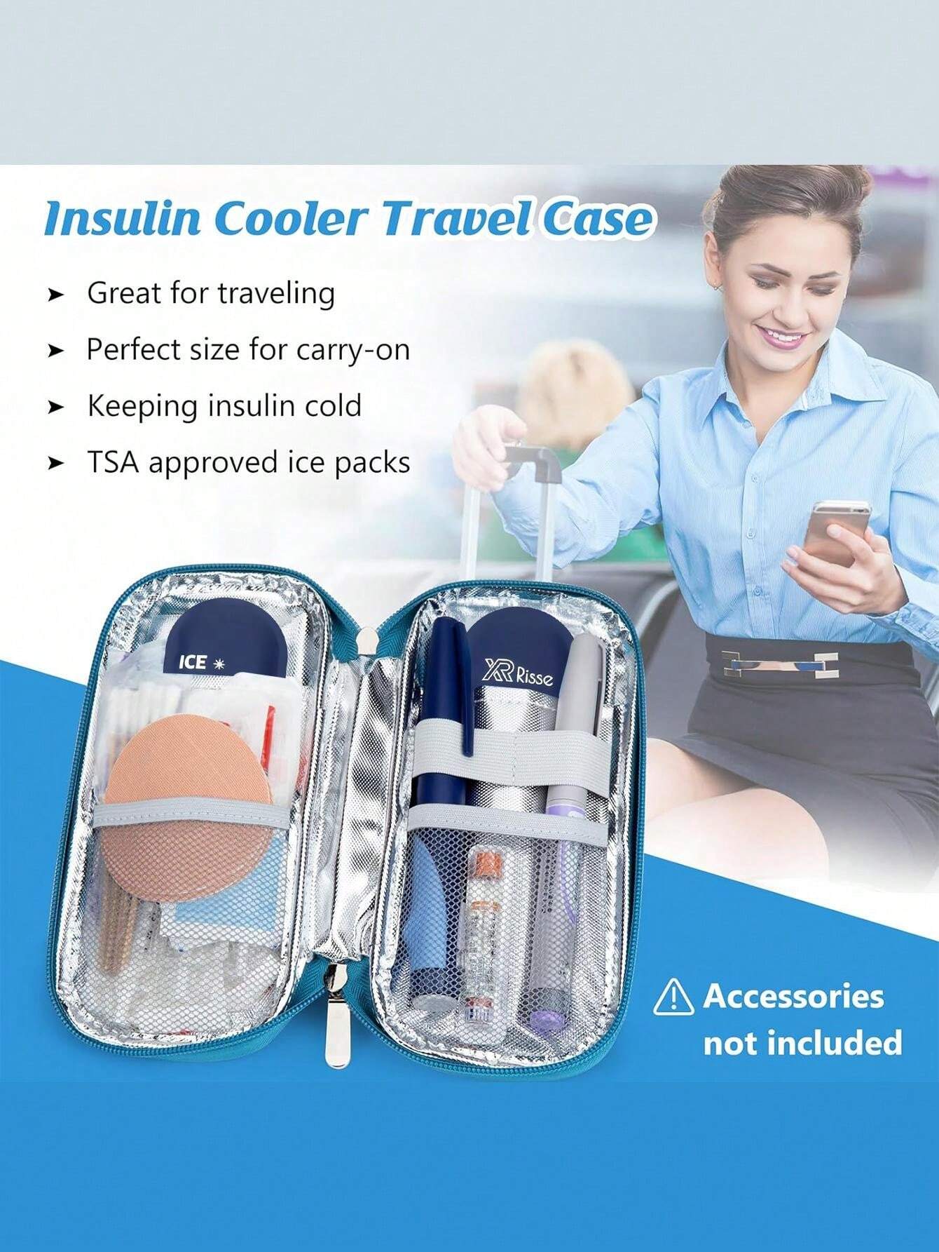 Insulin Cooler Travel Case - Diabetic Cooler Travel Case Portable ...