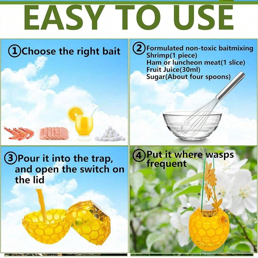Wasps Traps Outdoor Hanging, Wasp Bee Traps For Outdoor, Bees Catcher ...