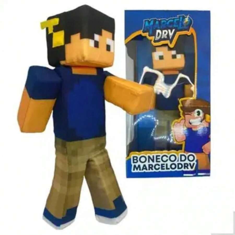 Boneco de Pelucia Marcelo DRV Articulado 32cm Youtuber Streamer Cosmo ...