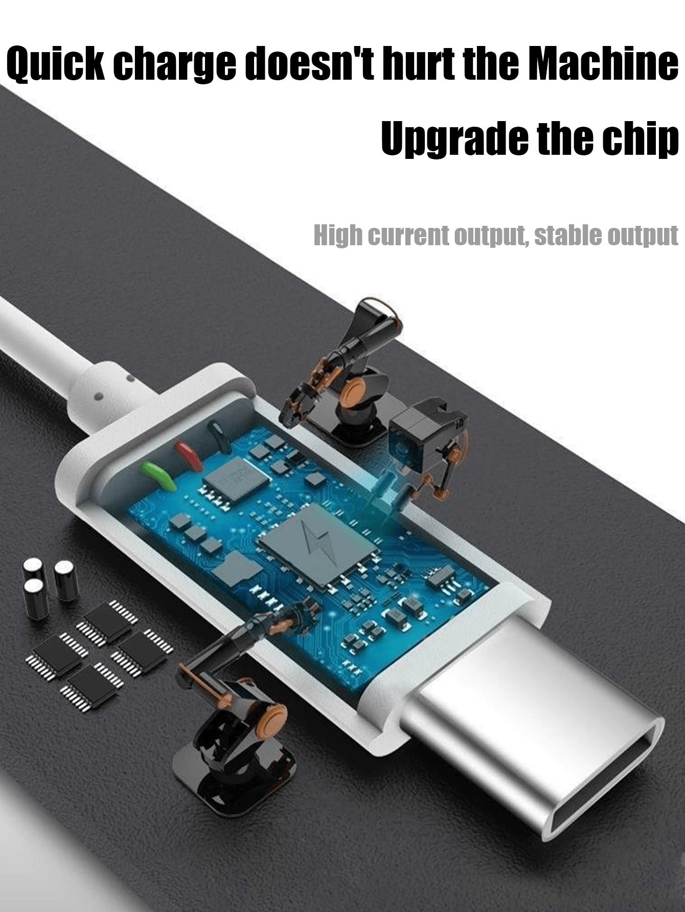 Cable de datos con interfaz USB a TYPE-C, material TPE, blanco 1M ...