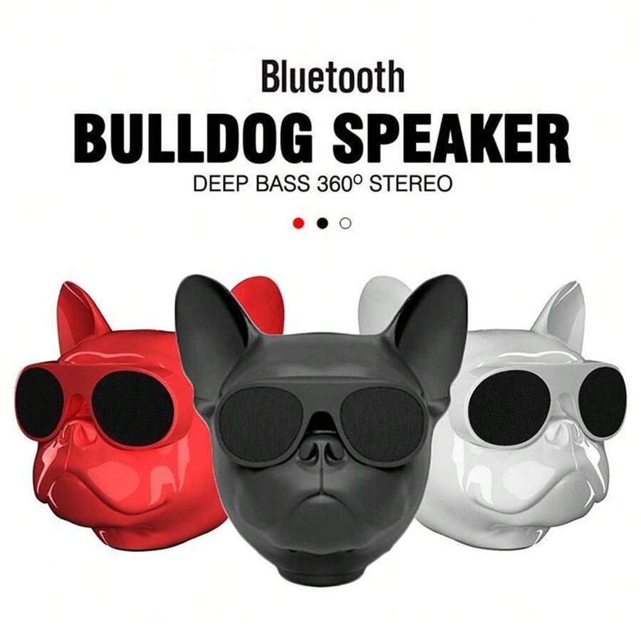 French Bulldog Bluetooth Speaker Dog Head Audio Subwoofer Outdoor Mini ...