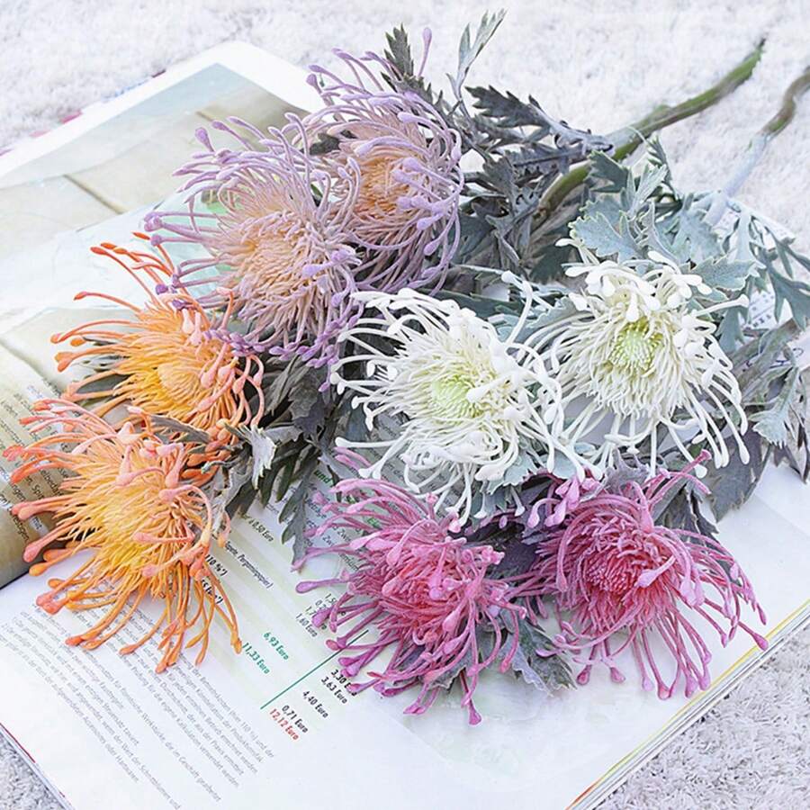 1pc Artificial Spider Mum Flower, Wedding Bouquet, Home Decor ...