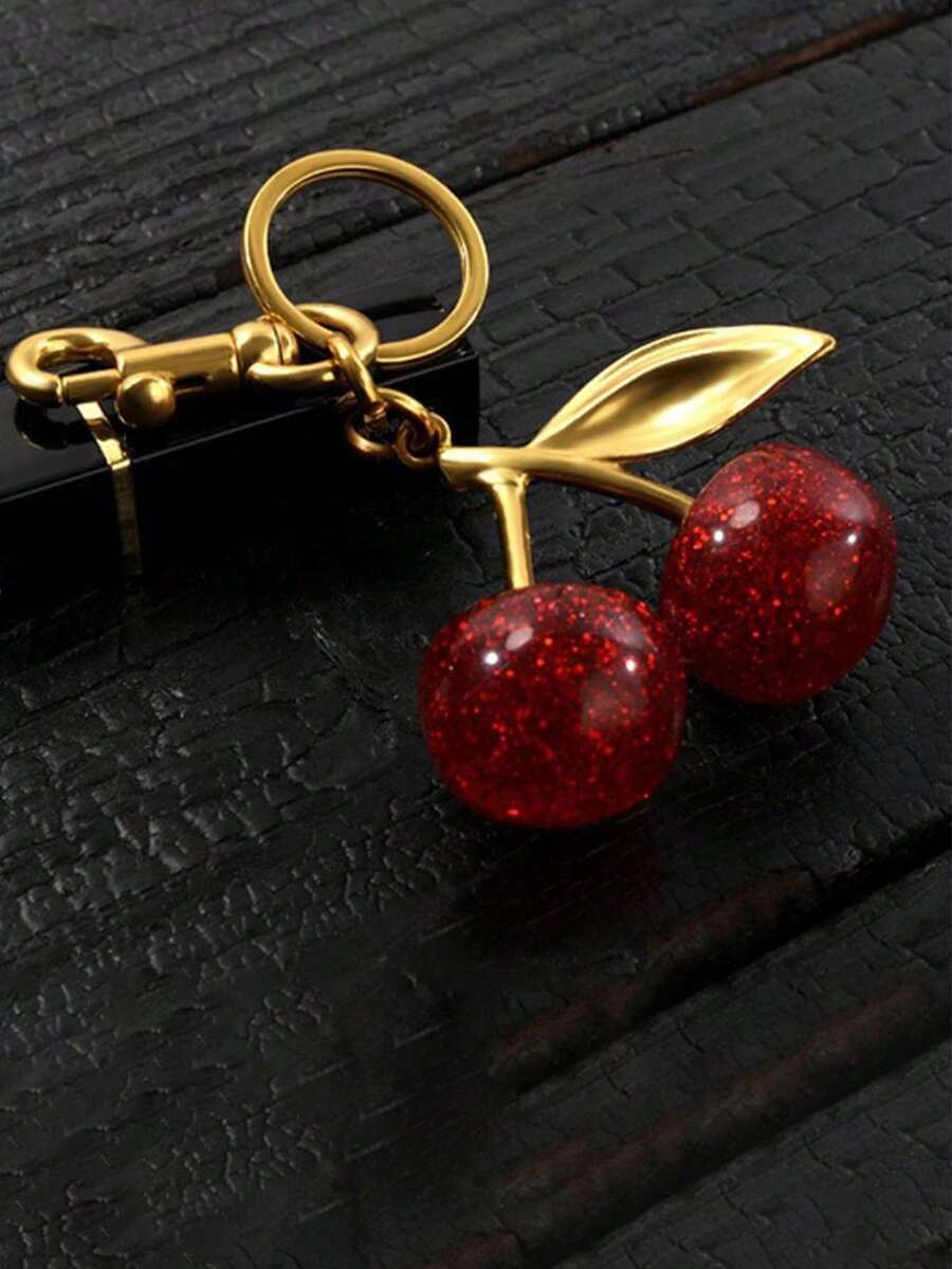 1pc Cherry Pendant, New Arrival Big Cherry Shaped Crystal Pendant ...