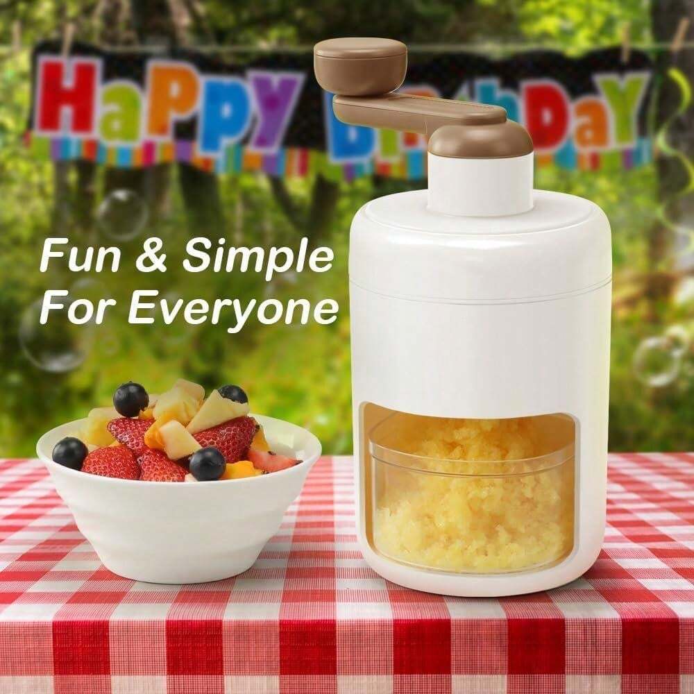 Manual Snow Cone Maker, Household Shaved Ice Maker Portable Crushed Ice ...