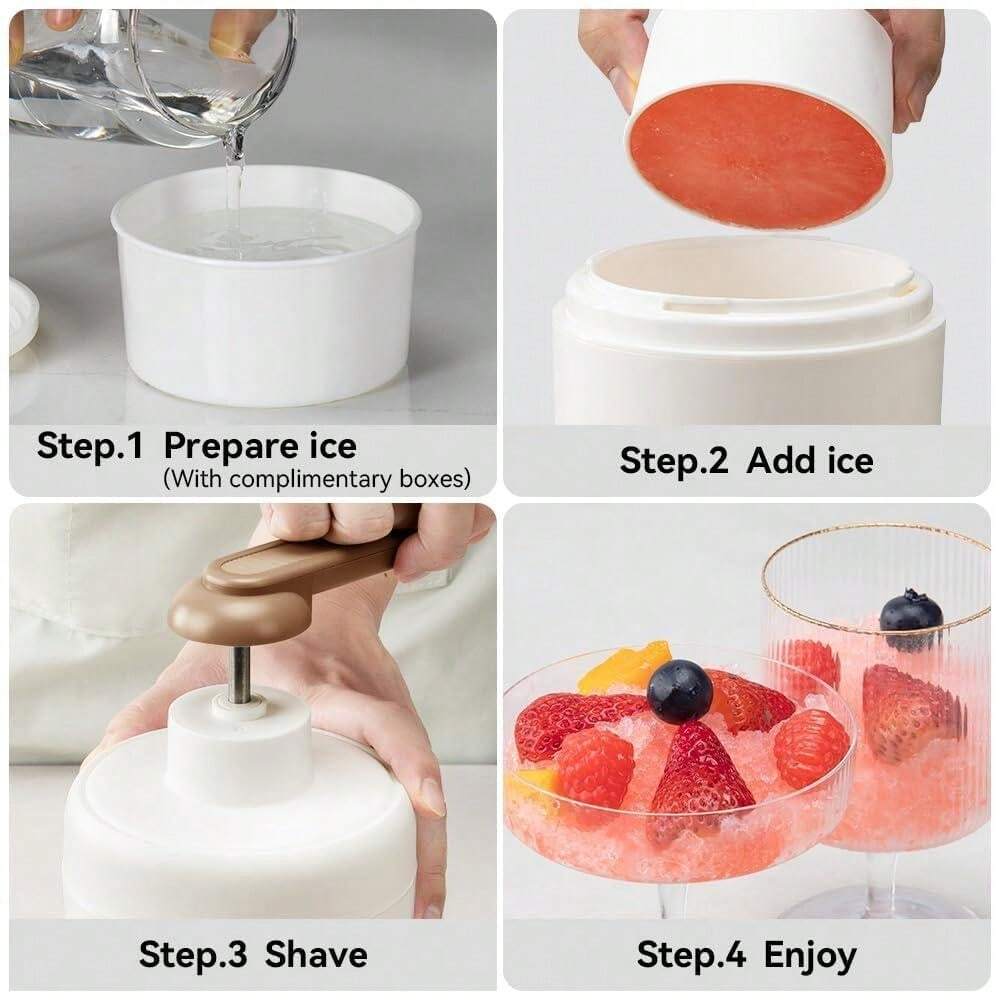 Manual Snow Cone Maker, Household Shaved Ice Maker Portable Crushed Ice ...