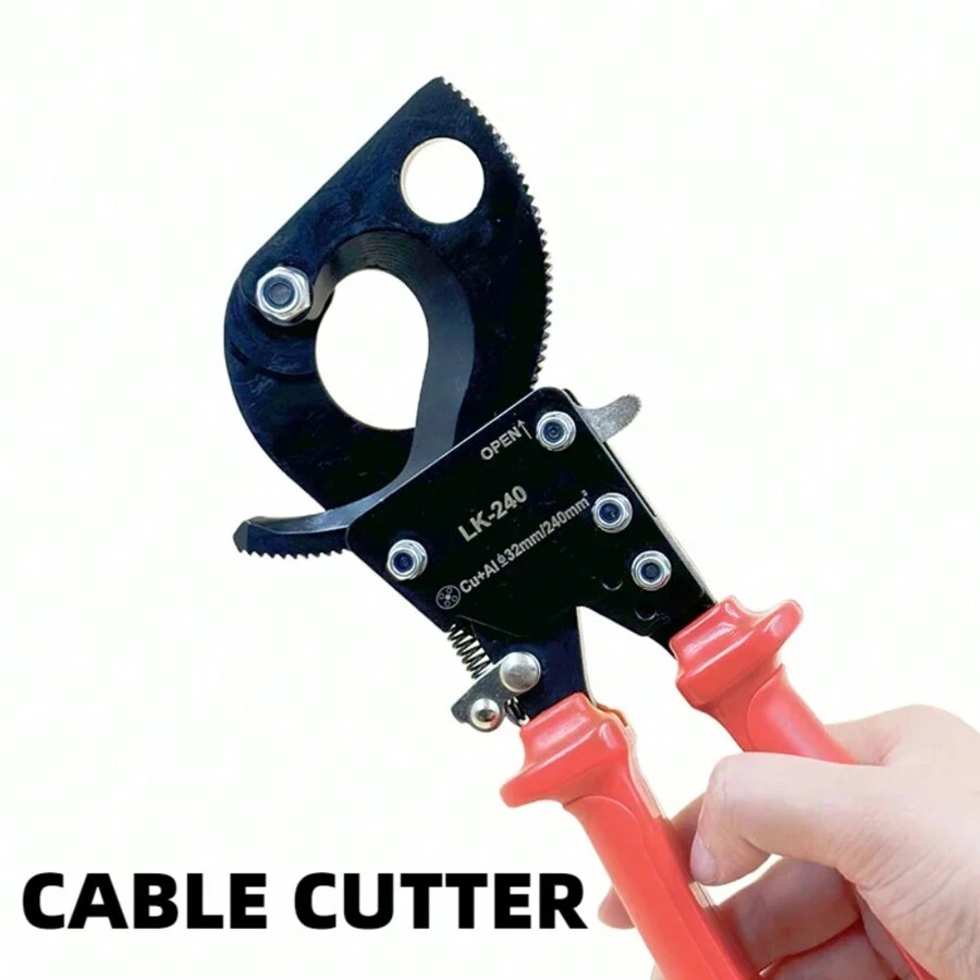 Ratchet Cable Cutting Plier Copper Aluminium Wire Cutter Ratcheting For Up To 240mm2 Ratcheting ...
