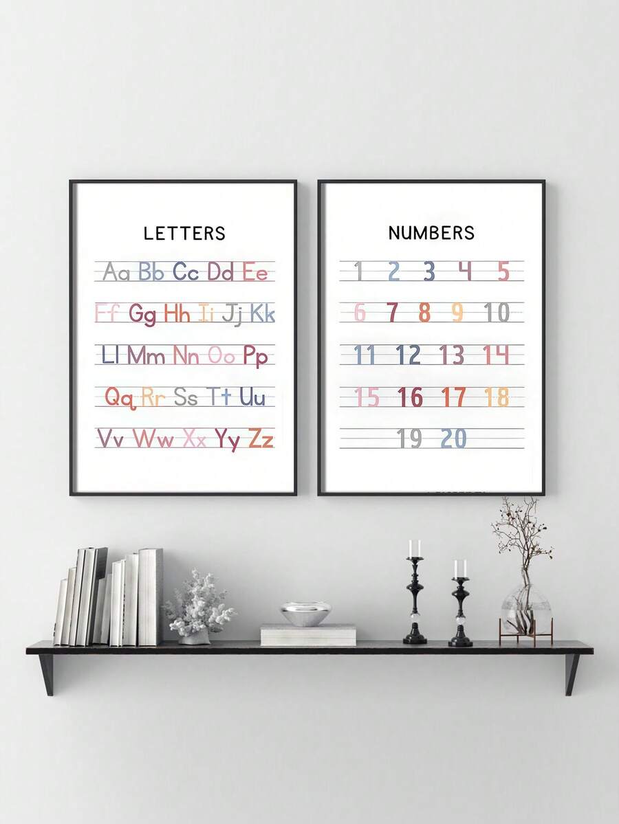 2pcs/Set Montessori Classroom Decor, Set Of 2 Educational Posters ...