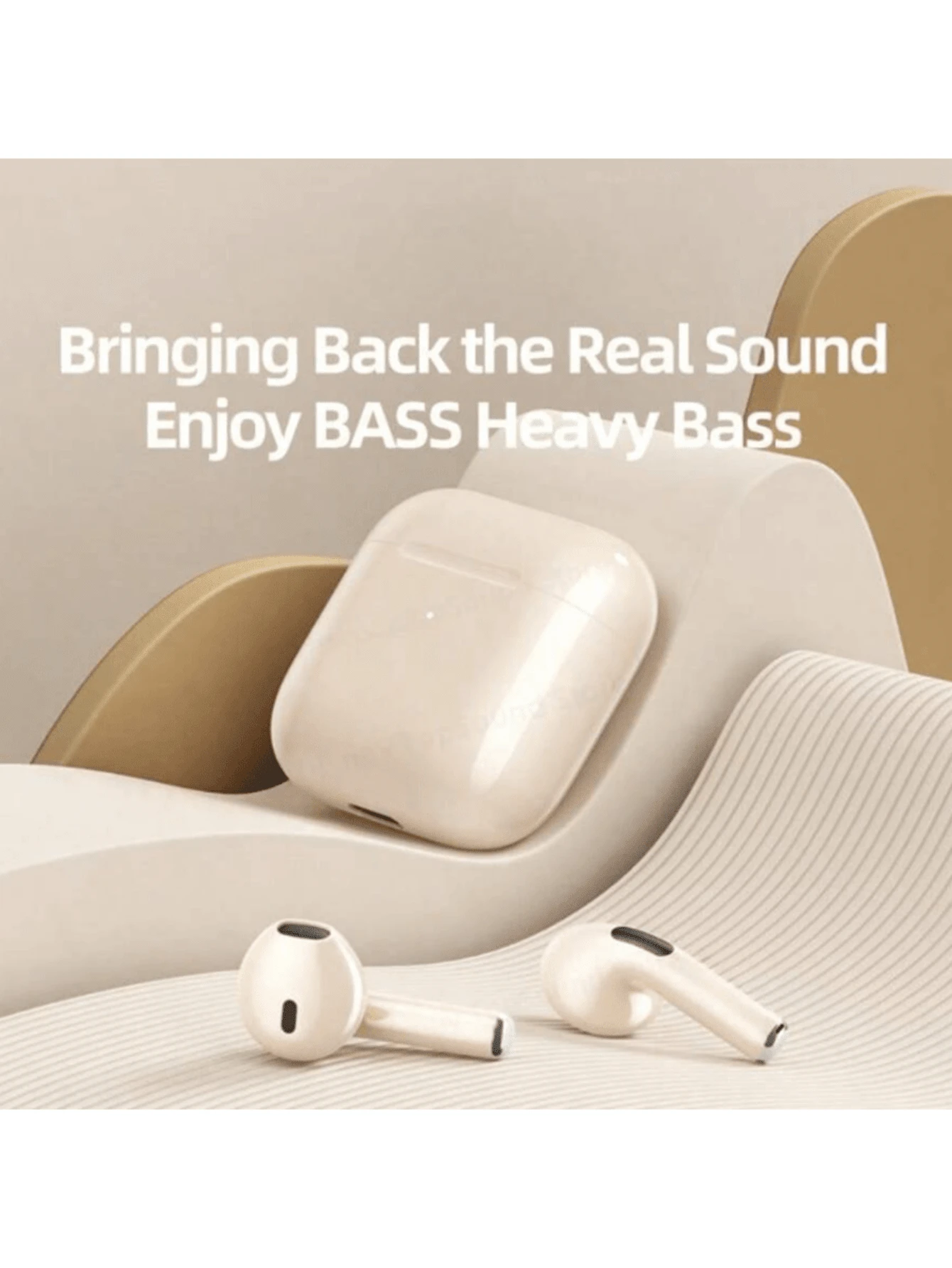 Wireless Mini Semi-In-Ear Headphones, LED Battery Indicator Light ...