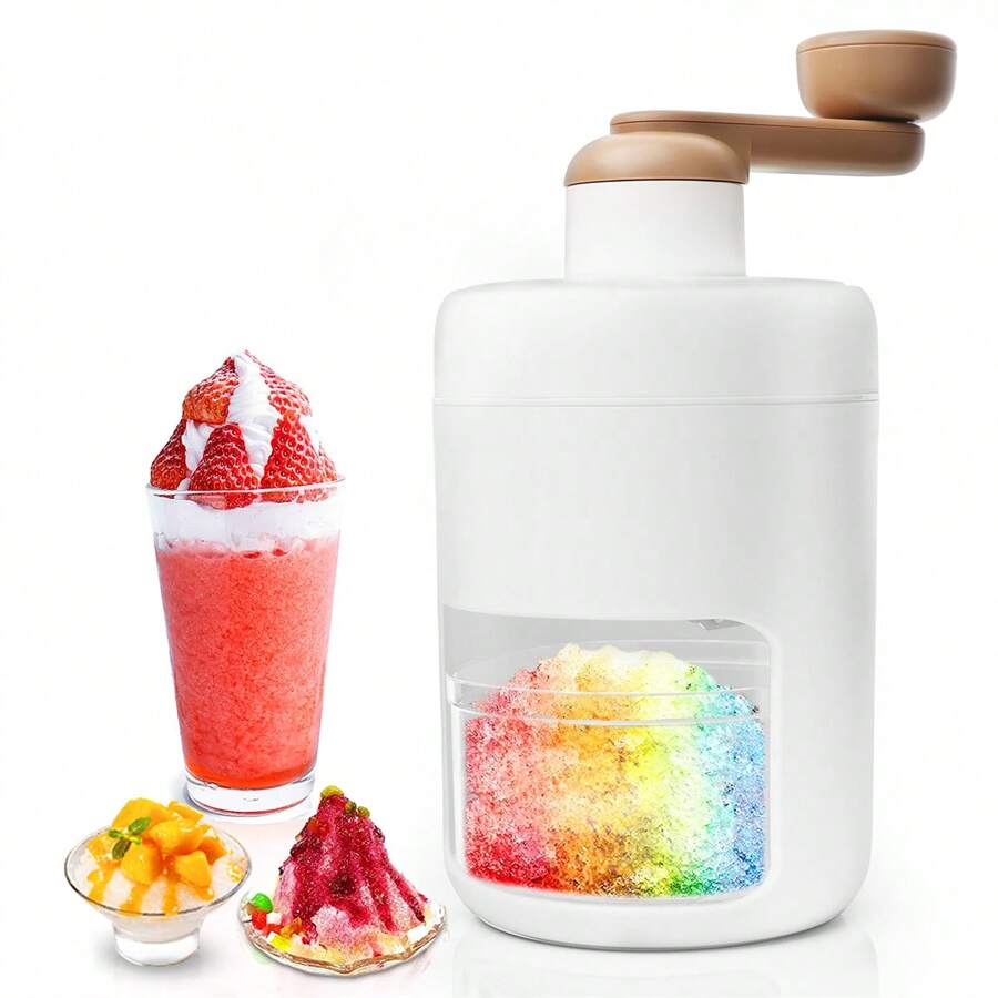 Manual Snow Cone Maker, Household Shaved Ice Maker Portable Crushed Ice ...