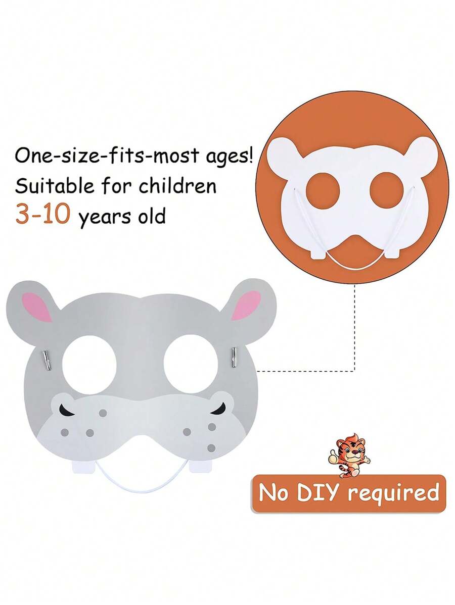 15pcs Party Favors Animal Paper Face Masks Jungle Animal Masks Wild ...