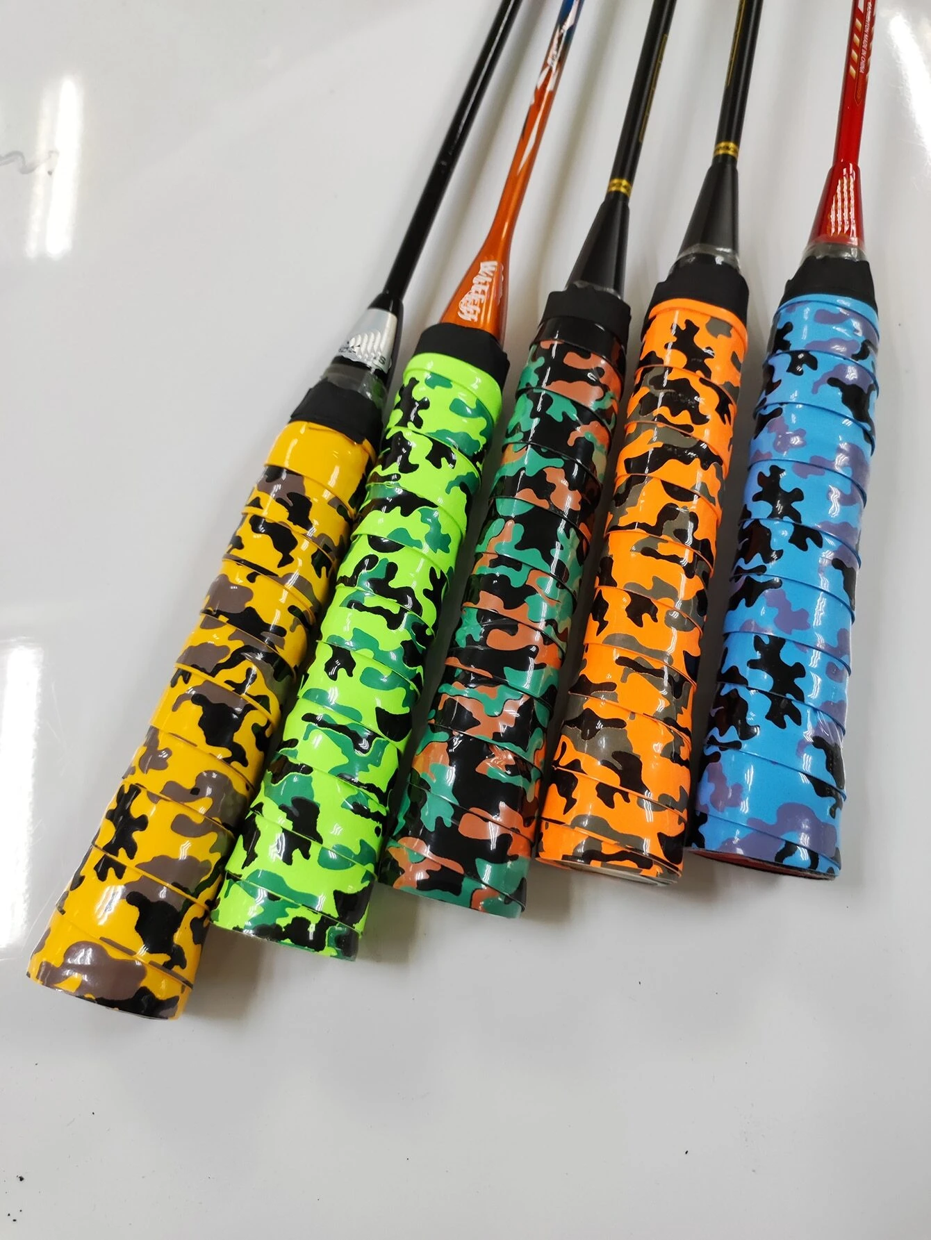 Camo Print Badminton Racket Grip, Tennis Racket Ventilated Frame ...