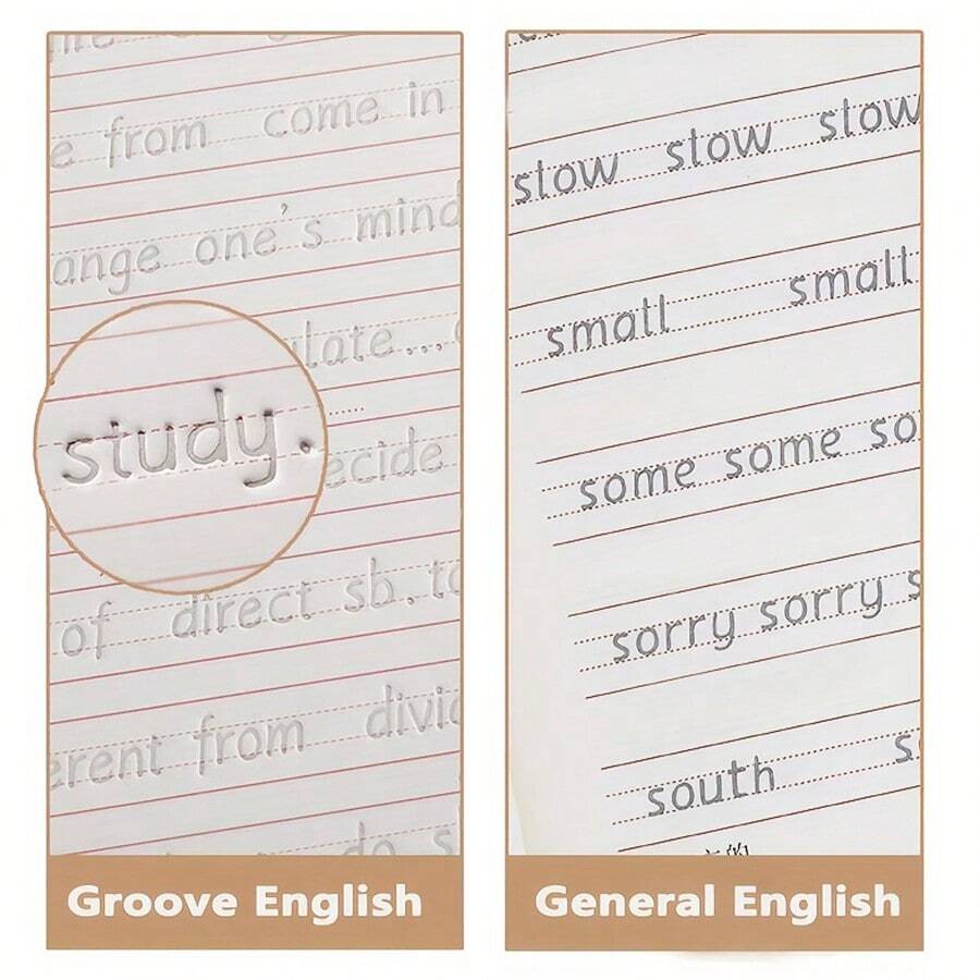 Caderno de Prática de Caligrafia com Modelo de Letra Itálica Inglesa 3D ...