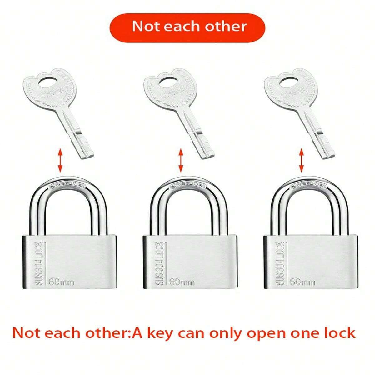 Candado de acero inoxidable 304 genuino, candado resistente al agua ...