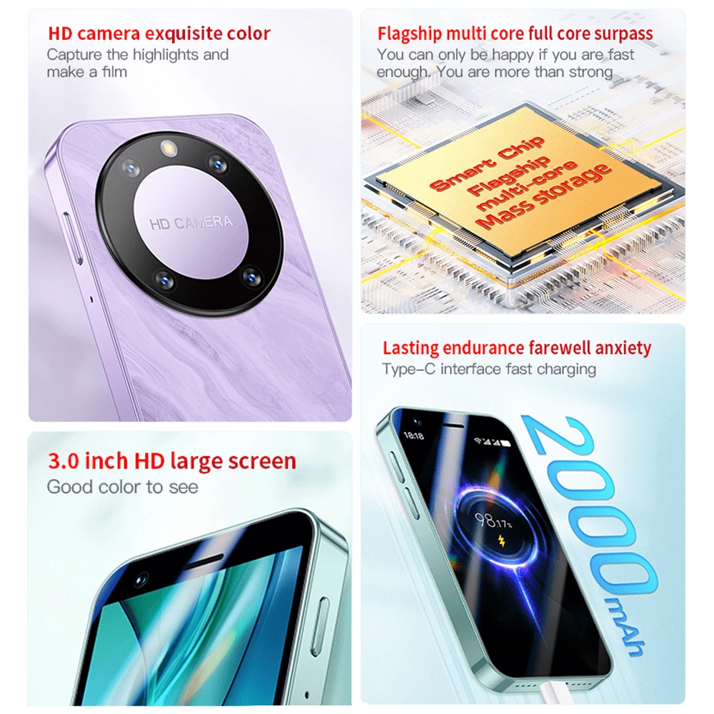 Soyes SOYES F8 Pro Max Mini Small Size Smartphone 3.0 Inches Android 8. ...