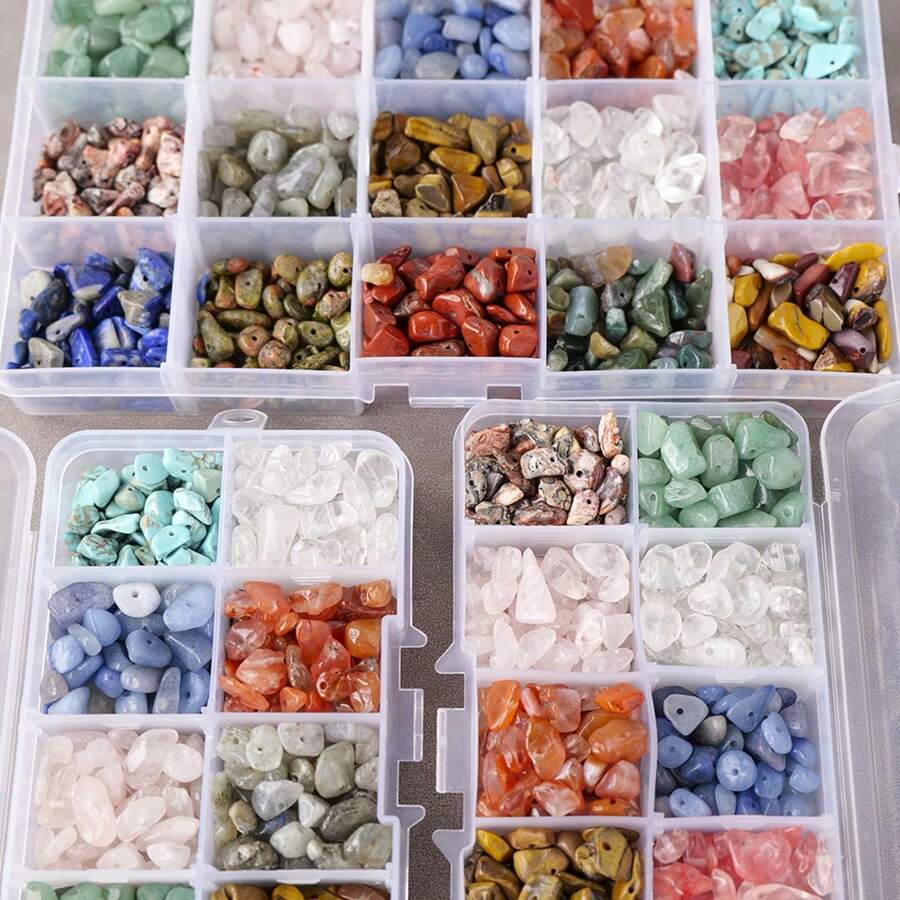 1box Natural Stones Mixed Crystal Material Crystal Gravel Stone Chips ...