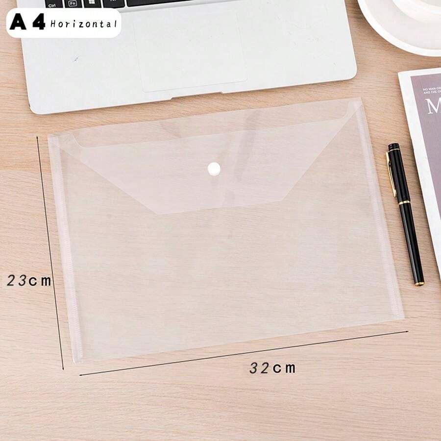 10 pezzi Cartelle portadocumenti in plastica A4 con bottoni a scatto ...