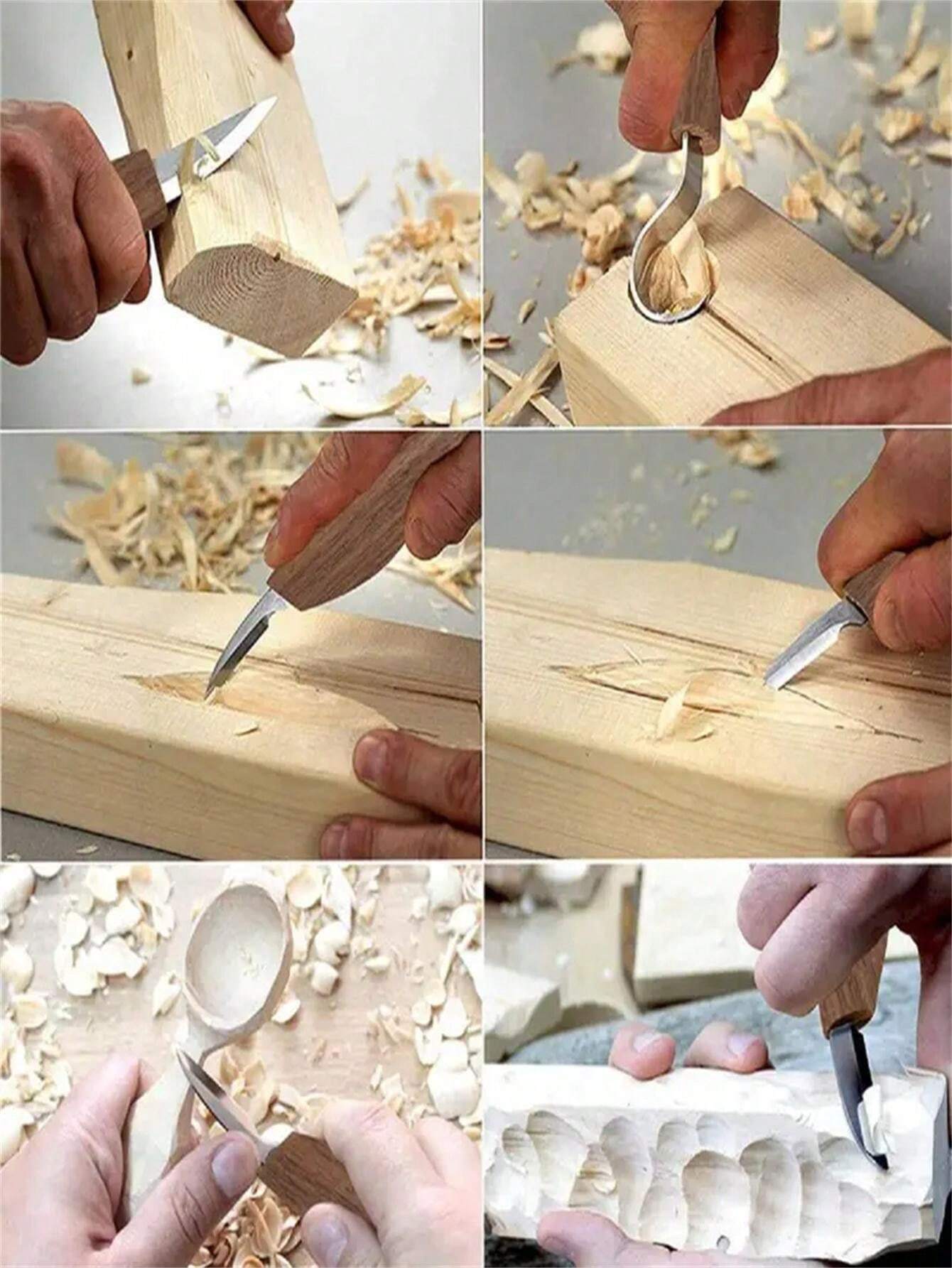 Woodcarving Kit Woodcarving Tools Hand Carving Knife Kit With Needle ...