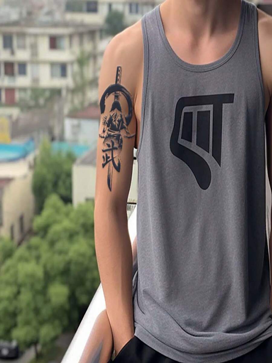 Samurai Sword Herbal Juice Tattoo Patch For Men Waterproof, Durable ...