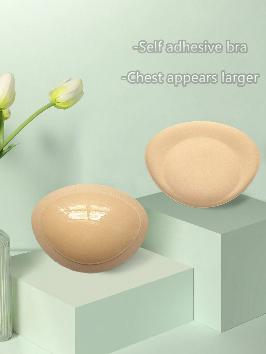 2pcs/Pair Ladies' Bikini Underwear Sponge Bra Pads With Adhesive Design ...