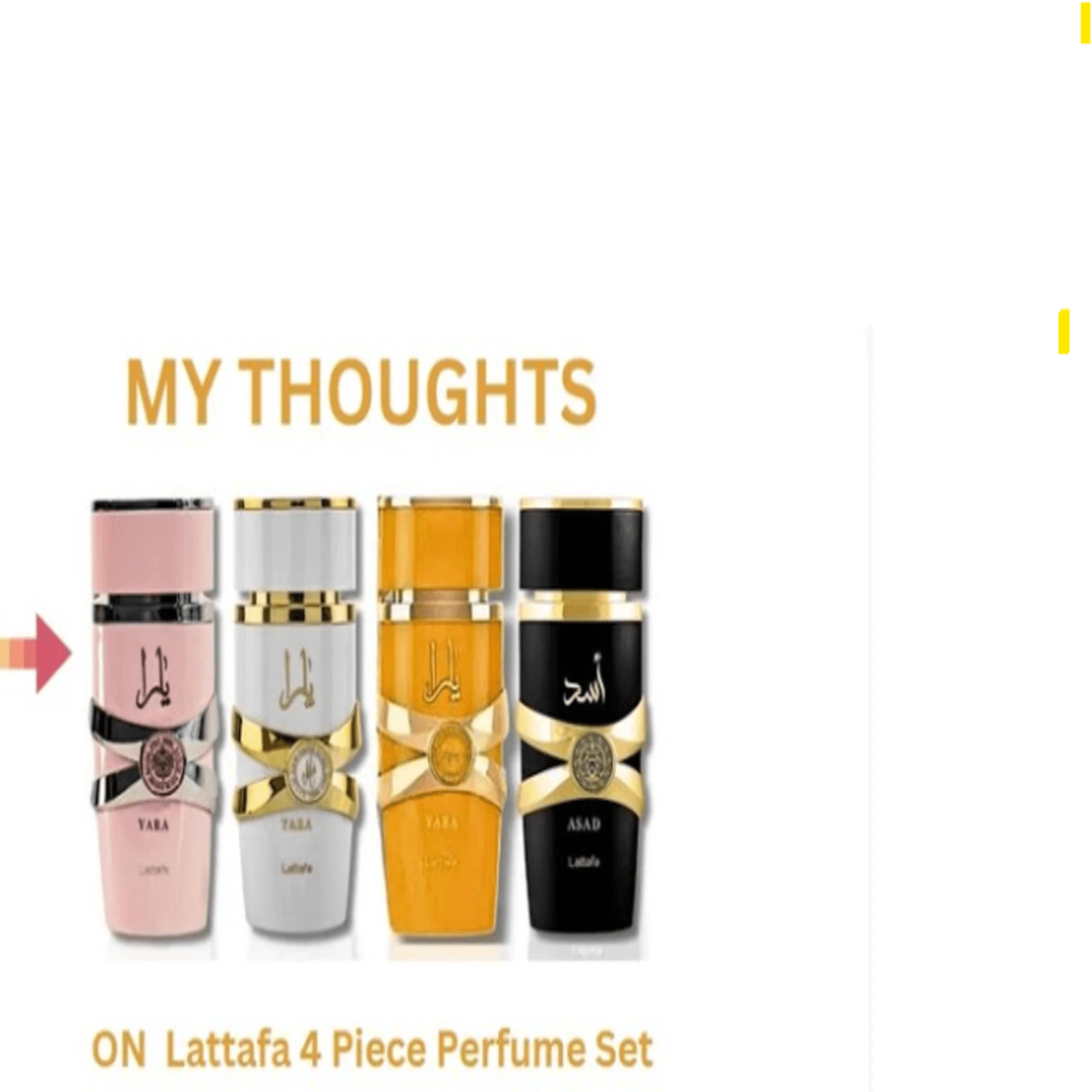 Lattafa Lattafa For Unisex 4 Piece Eau De Parfum Gift Set (Yara For ...